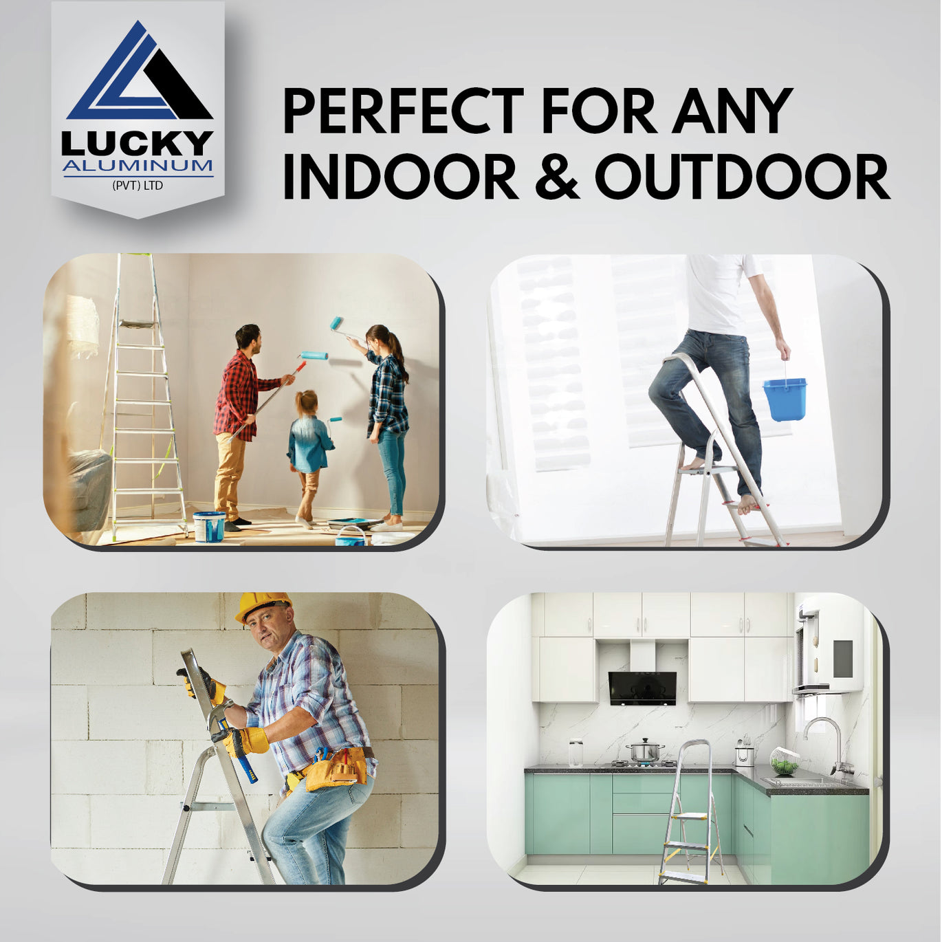 Aluminium Folding Step Ladders in Pakistan - Lucky Home – Lucky Home Alu