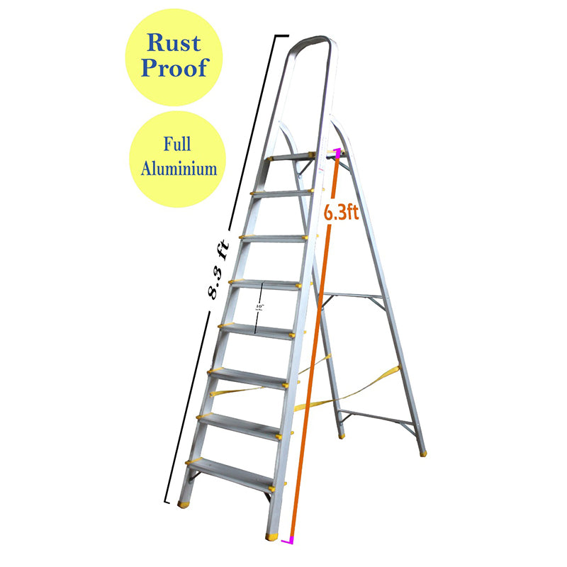 8 Step Aluminum Ladder LP 8 – Lucky Home Alu