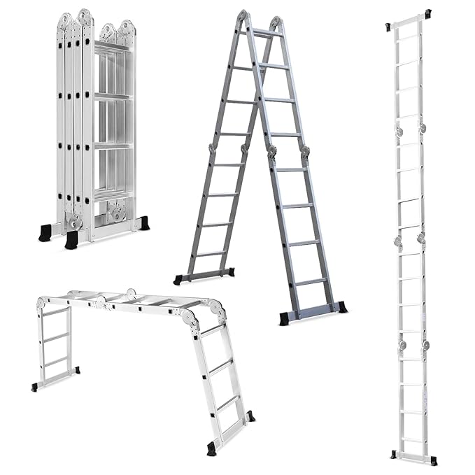 Multi Shape Aluminum Ladder Type M, Lightweight, Foldable, Multi-Purpo ...