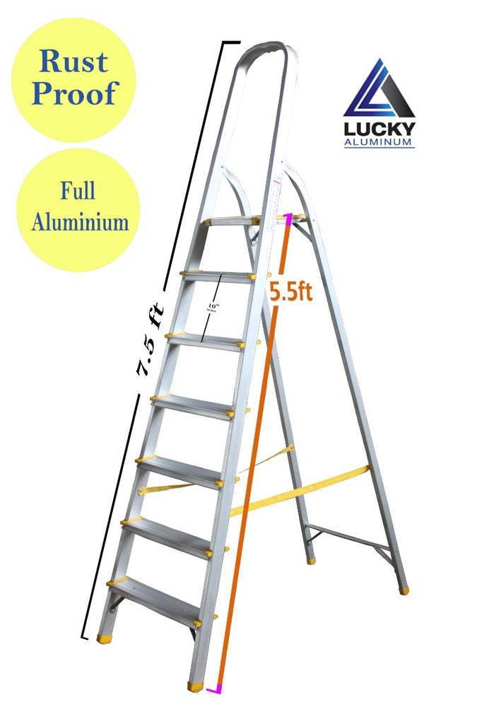 7 Step Aluminum Ladder LP 7 – Lucky Home Alu